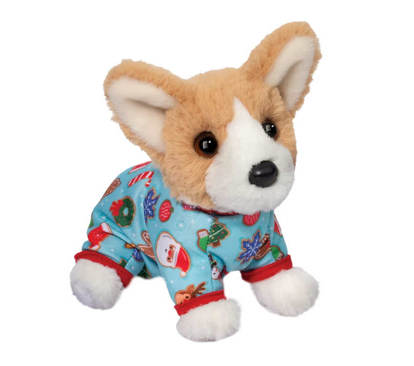 Holiday PJ Corgi | Douglas – The Curious Bear Toy & Book Shop