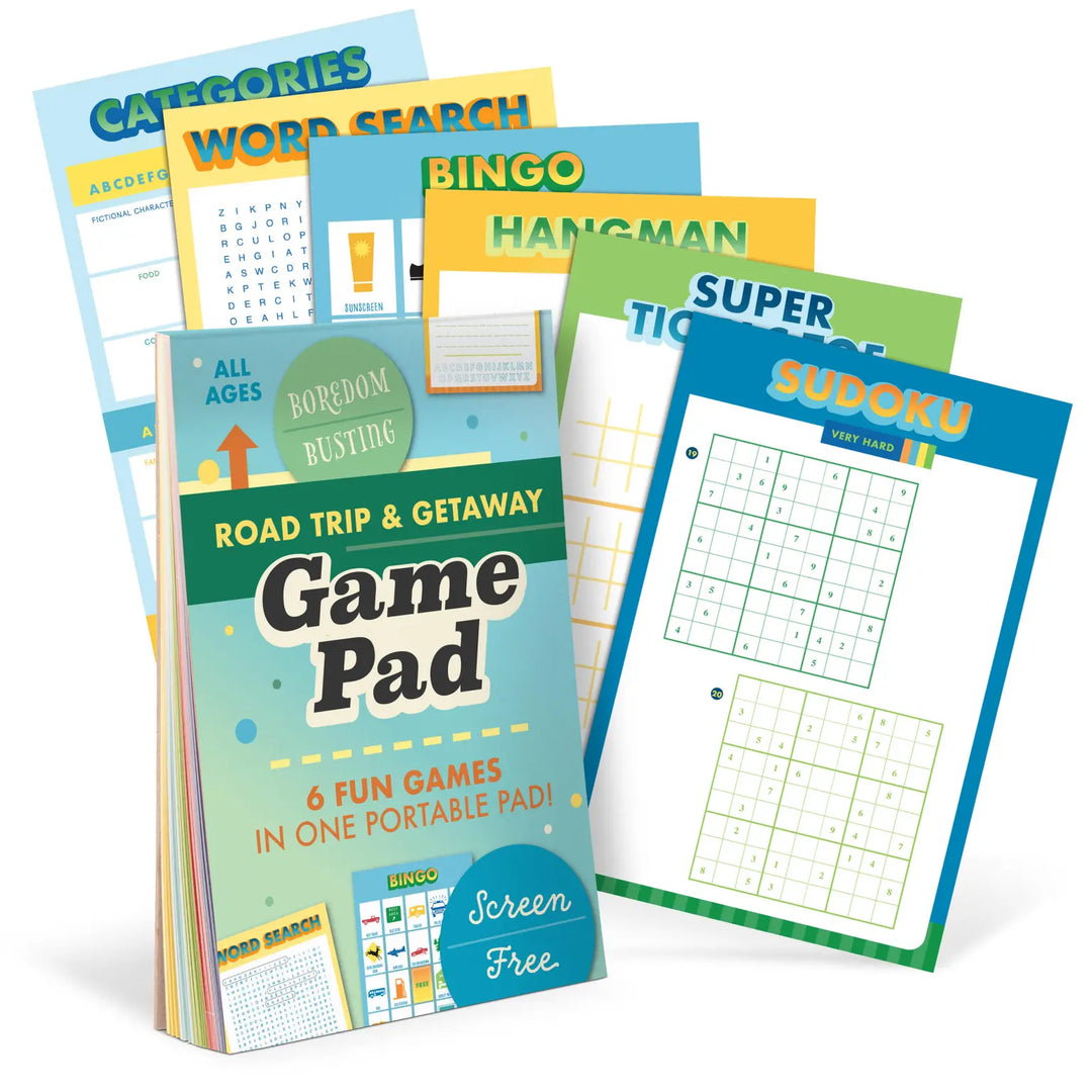 Roadtrip & Getaway On-The-Go Game Pad, Travel Car Activities Book for ...