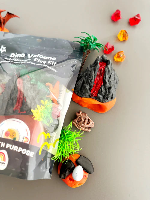 Dino Volcano KidDough Play Kit | Earth Grown KidDough – The Curious ...