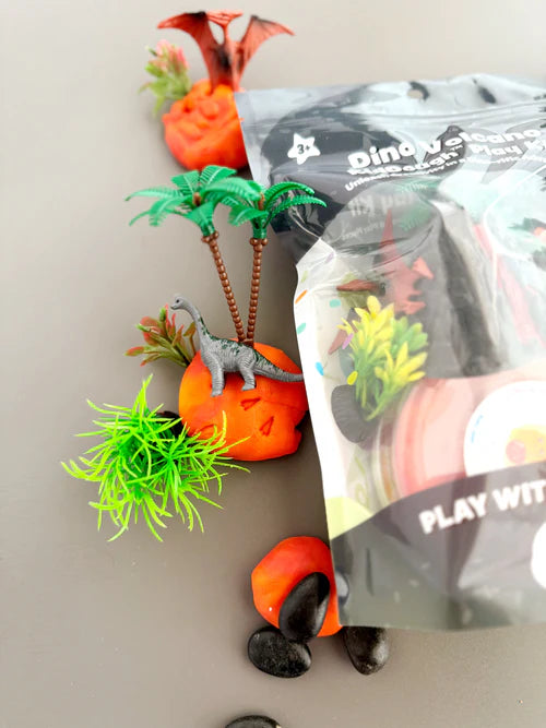 Dino Volcano KidDough Play Kit | Earth Grown KidDough – The Curious ...