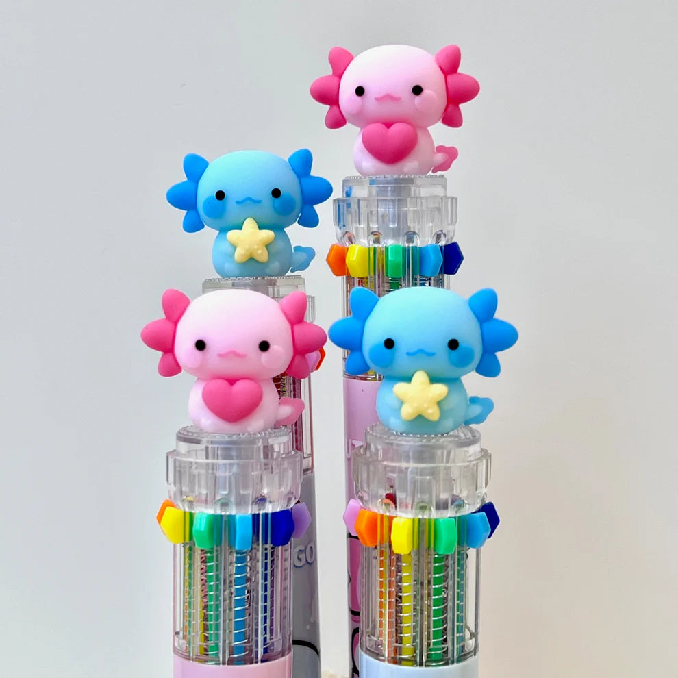 Axolotl 10-Color Retractable Ball Point Pen – The Curious Bear Toy ...