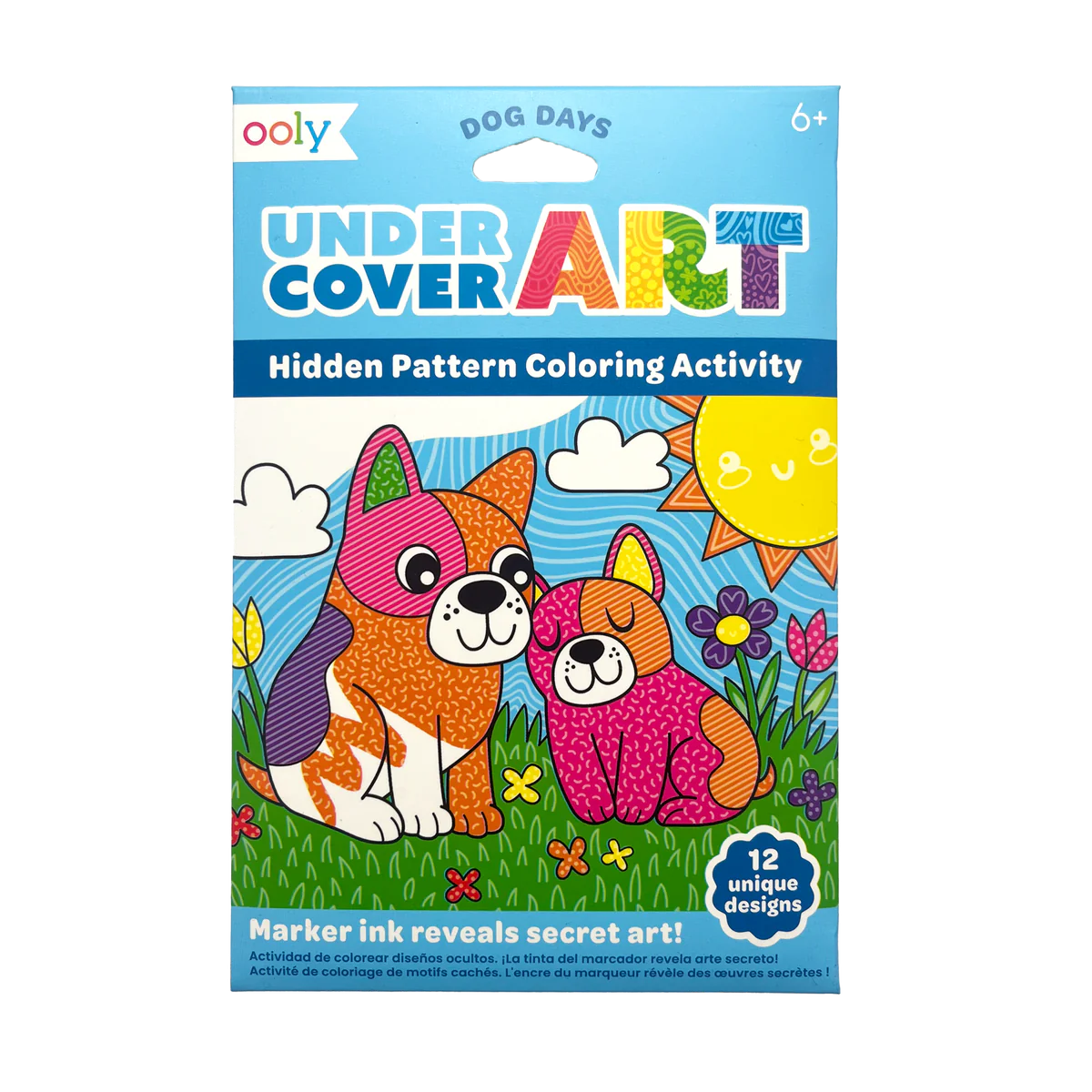 Undercover Art Hidden Pattern Coloring Activity Art Cards - Dog Days ...