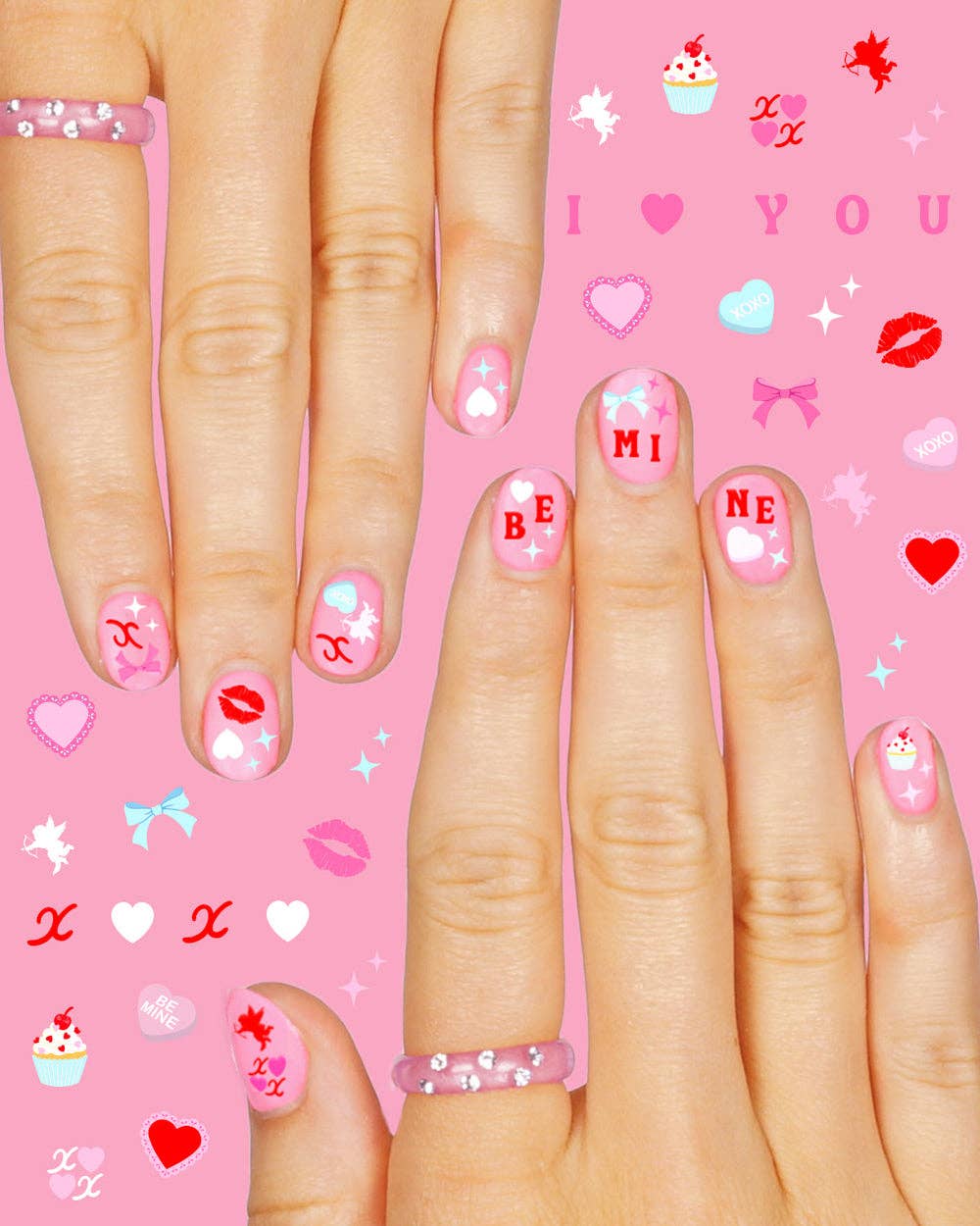 Valentine's Be Mine Nail Stickers | xo, Fetti – The Curious Bear Toy ...